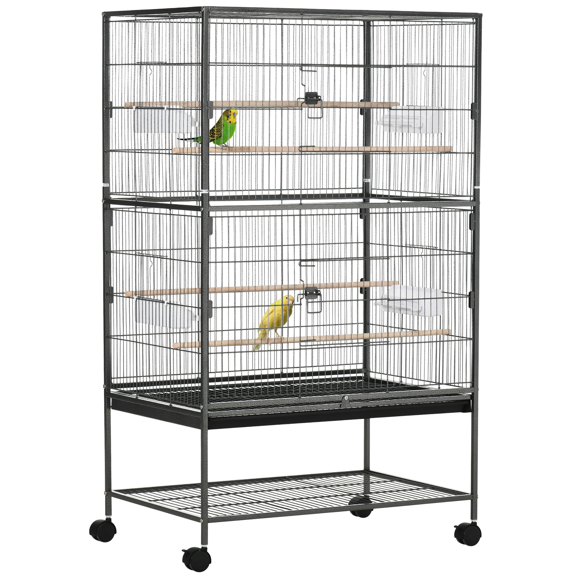 PawHut Large Bird Cage Budgie Cage for Finch Canaries Parrot with Stan