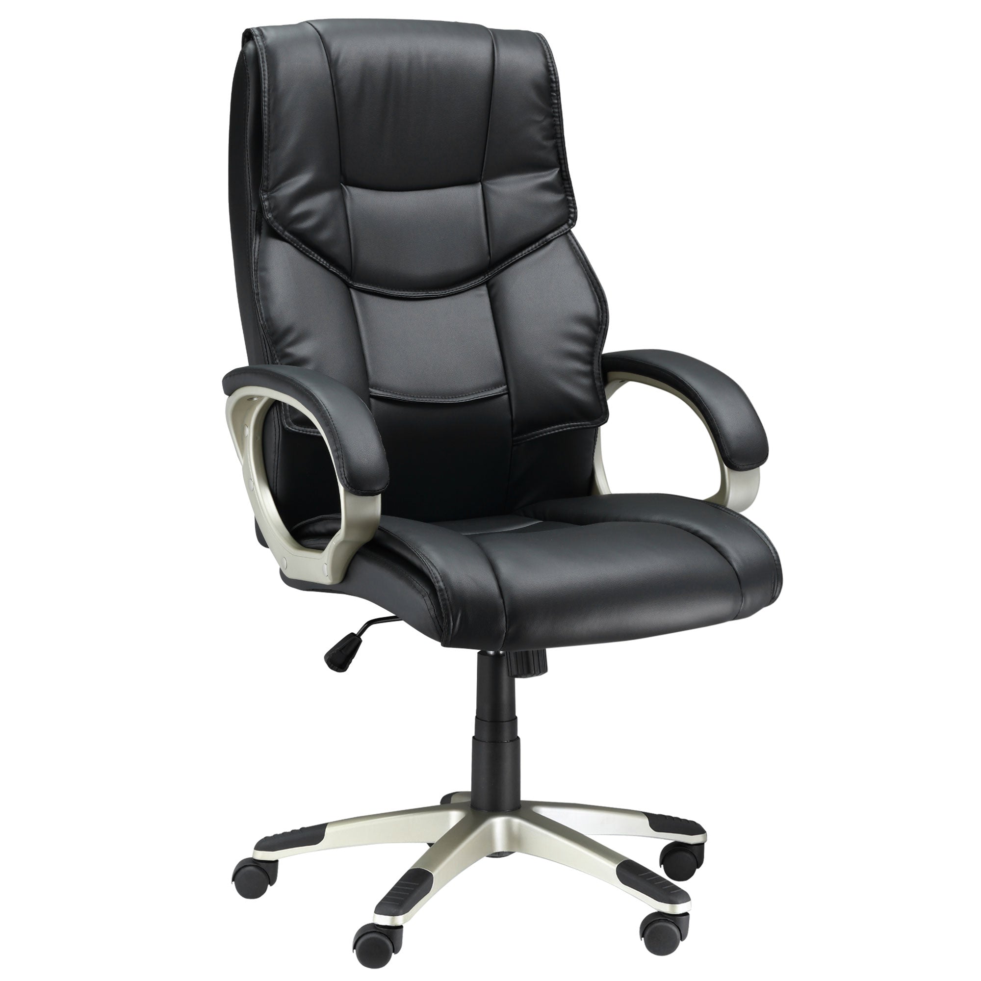 HOMCOM Executive Office Chair Faux Leather Computer Desk Chair w/ Whee