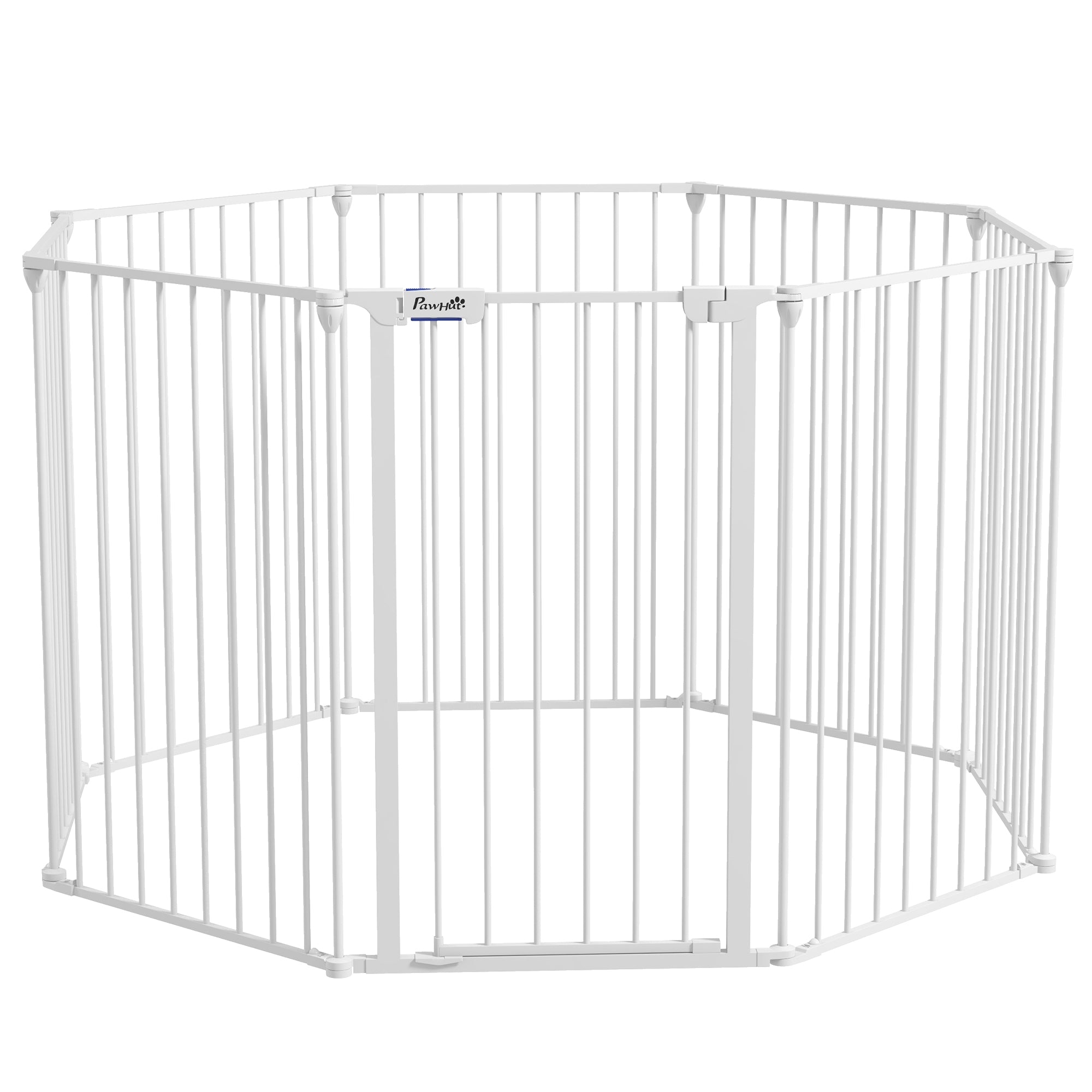 PawHut 2-in-1 Dog Pen, Safety Pet Gate, 8 Panels, for Medium Dogs, 90H