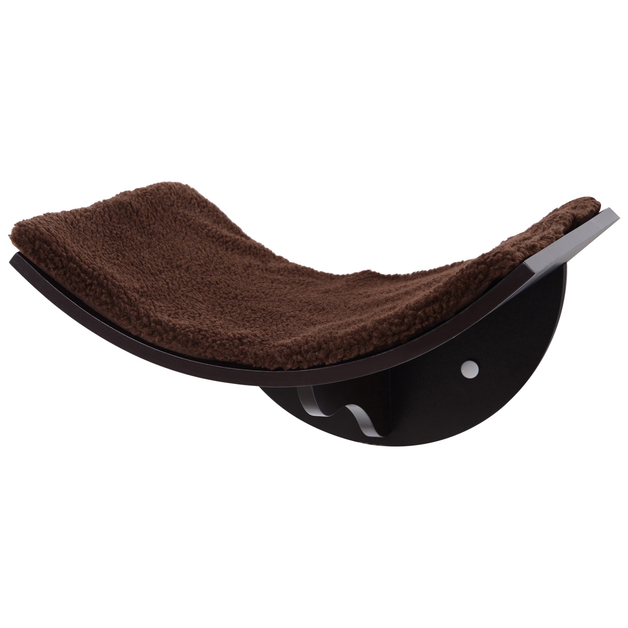 PawHut Wood Cat Shelf Perch Bed Curved Climber Wall-Mounted Cat Furnit