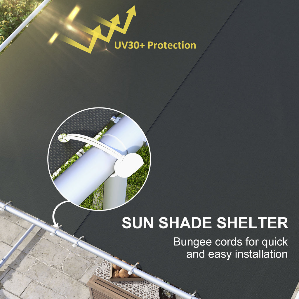 Outsunny 3 x 3(m) Mobile Pergola Kit, Event Shelter with Wheels, UV30+